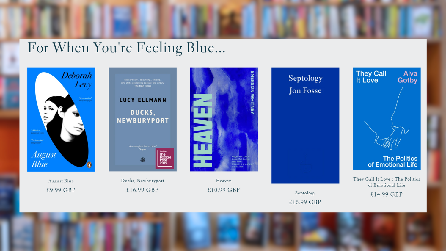 Feel better this Blue Monday with our Blue Books - Clare – October Books